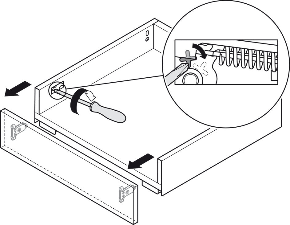 Drawer Set, Häfele Matrix Box Slim A - Hardware and Cabinets